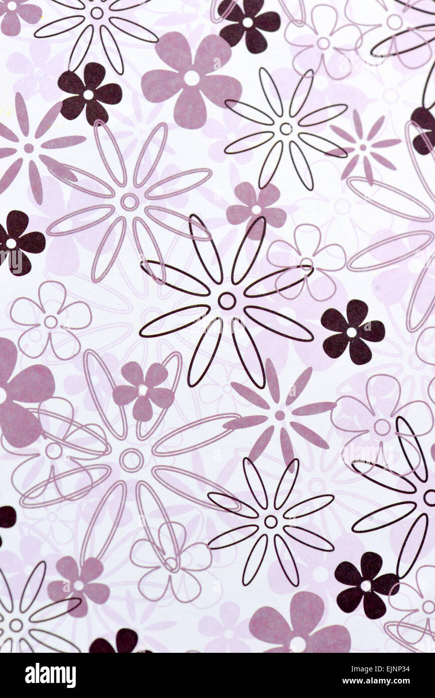 pattern paper background with flowers Stock Photo - Alamy