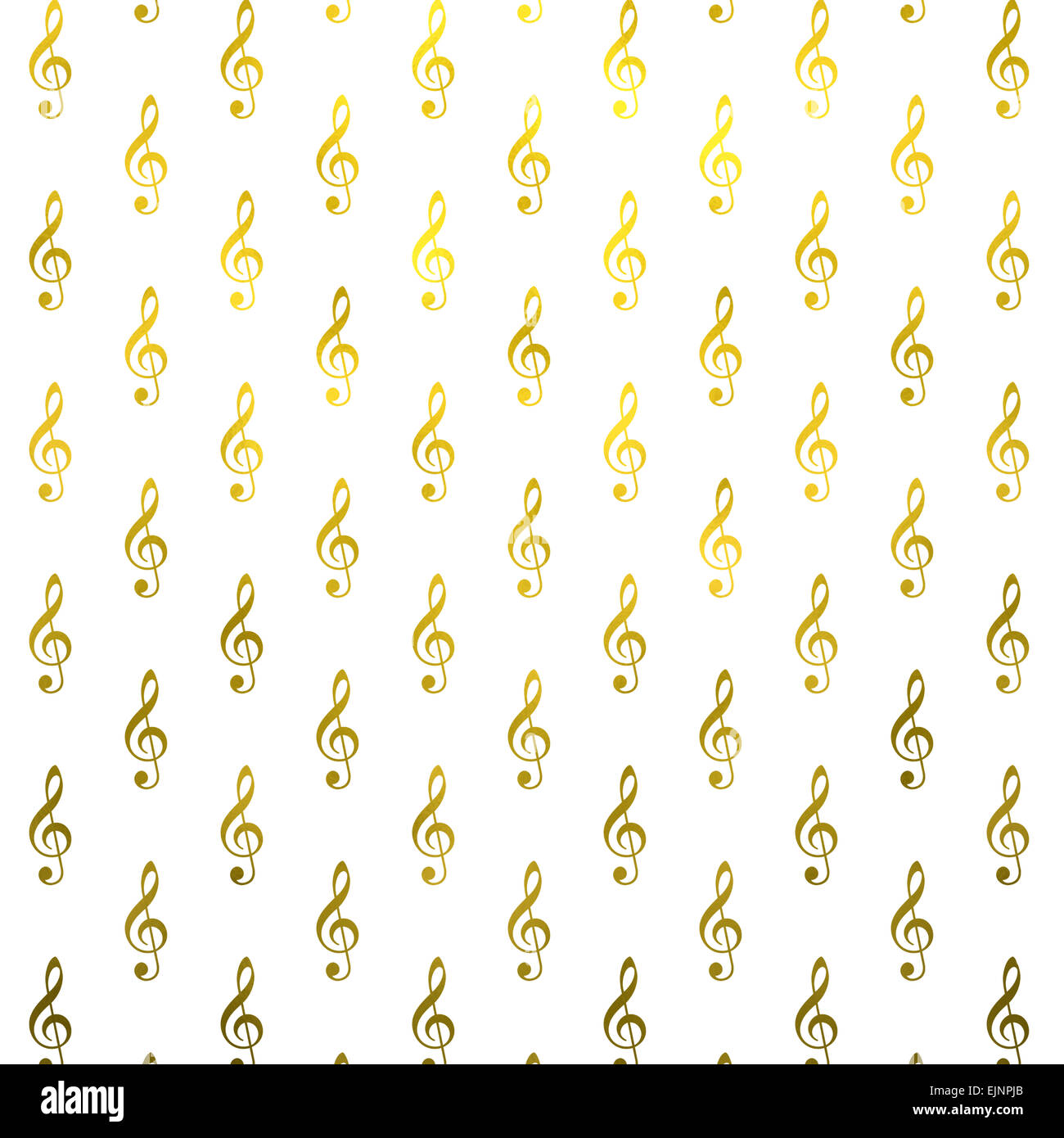 Gold and White Clef Note Faux Foil Metallic Musical Symbol Music ...