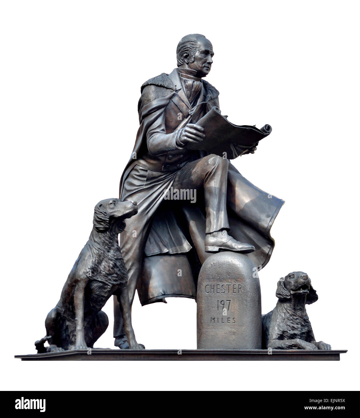 London, England, UK. Statue of Robert Grosvenor, 1st Marquess of Westminster in Wilton Crescent ...