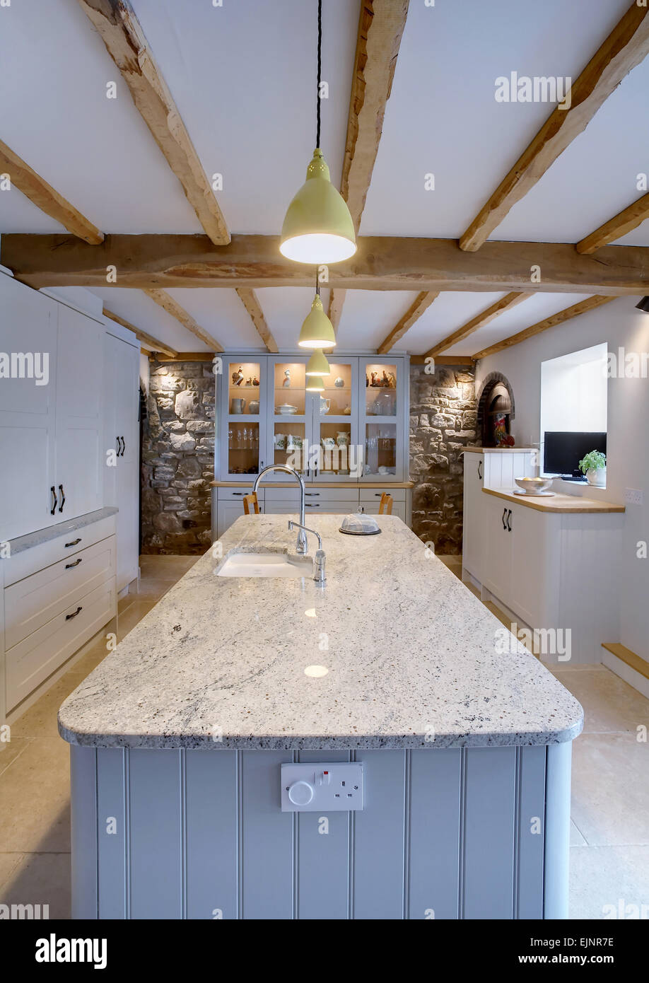 A traditional style kitchen inside a farmhouse in the UK Stock Photo ...