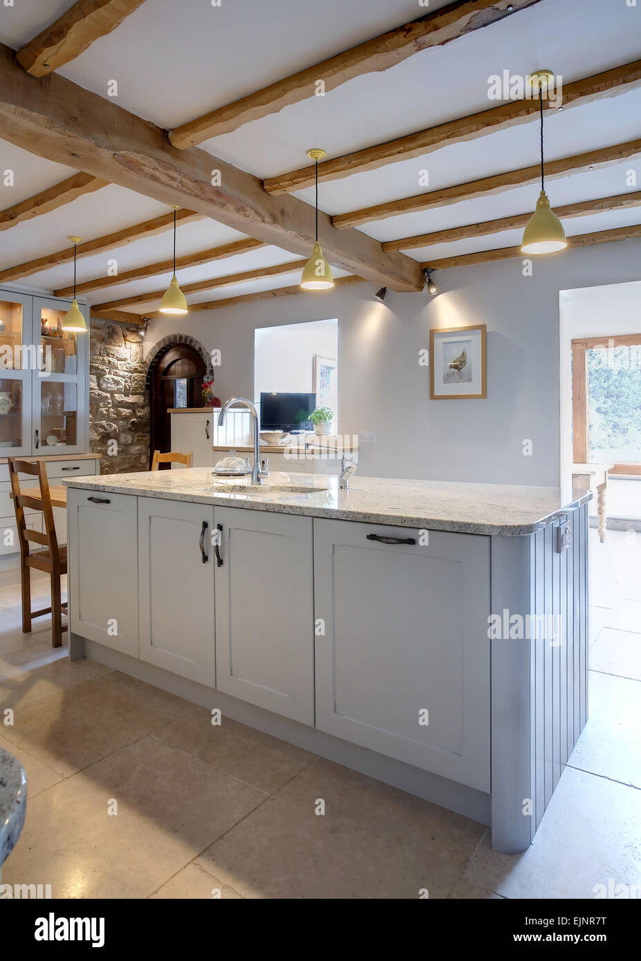 A traditional style kitchen inside a farmhouse in the UK Stock Photo ...