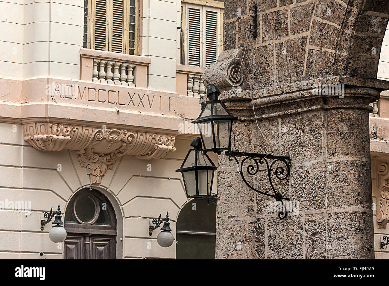 Corner of the splendid Palacio de los Marqueses de Arcos building in ...