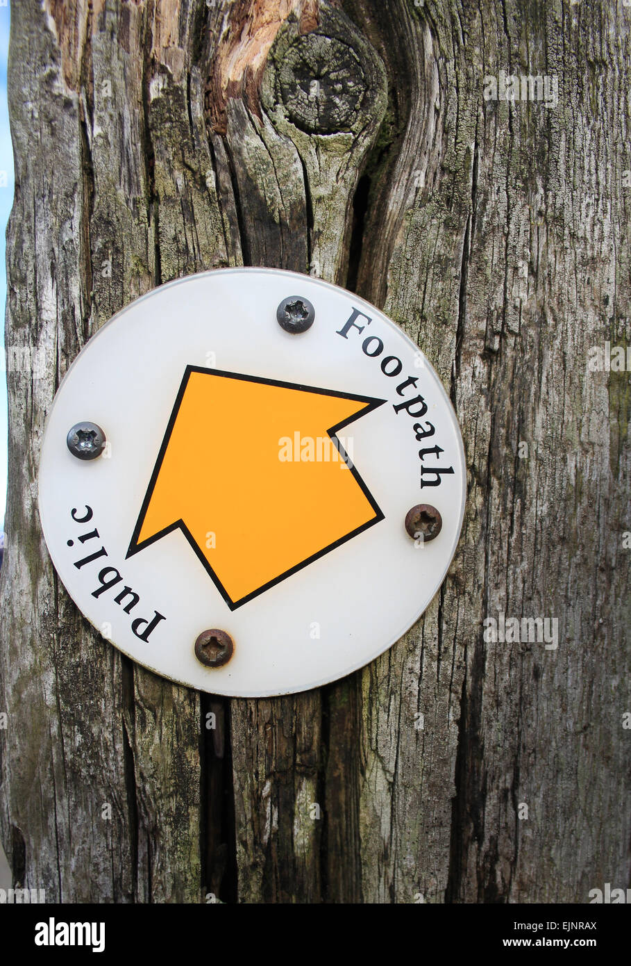 Public footpath sign post yellow hi-res stock photography and images ...