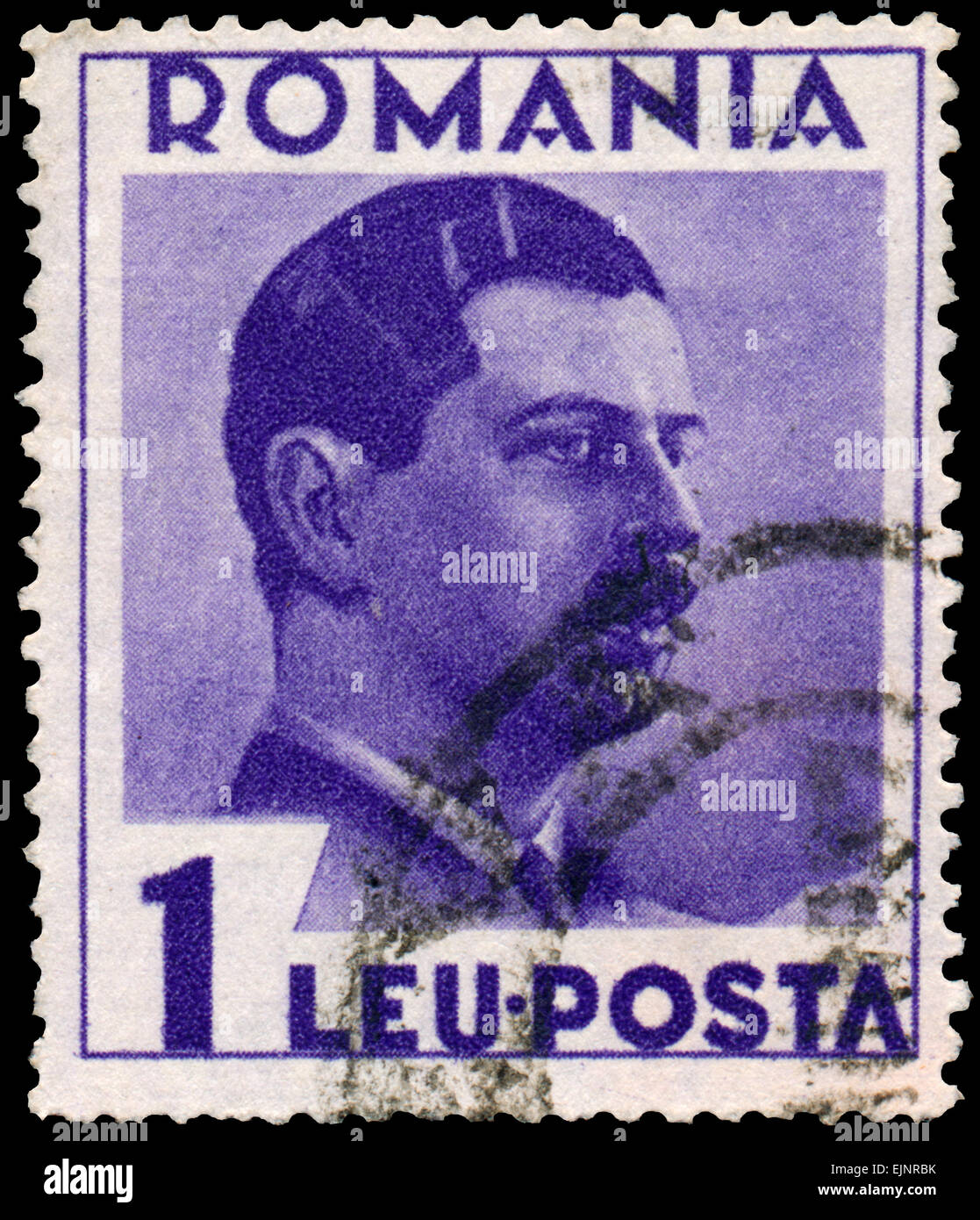 ROMANIA - CIRCA 1935: Stamp printed in Romania, shows portrait of ...