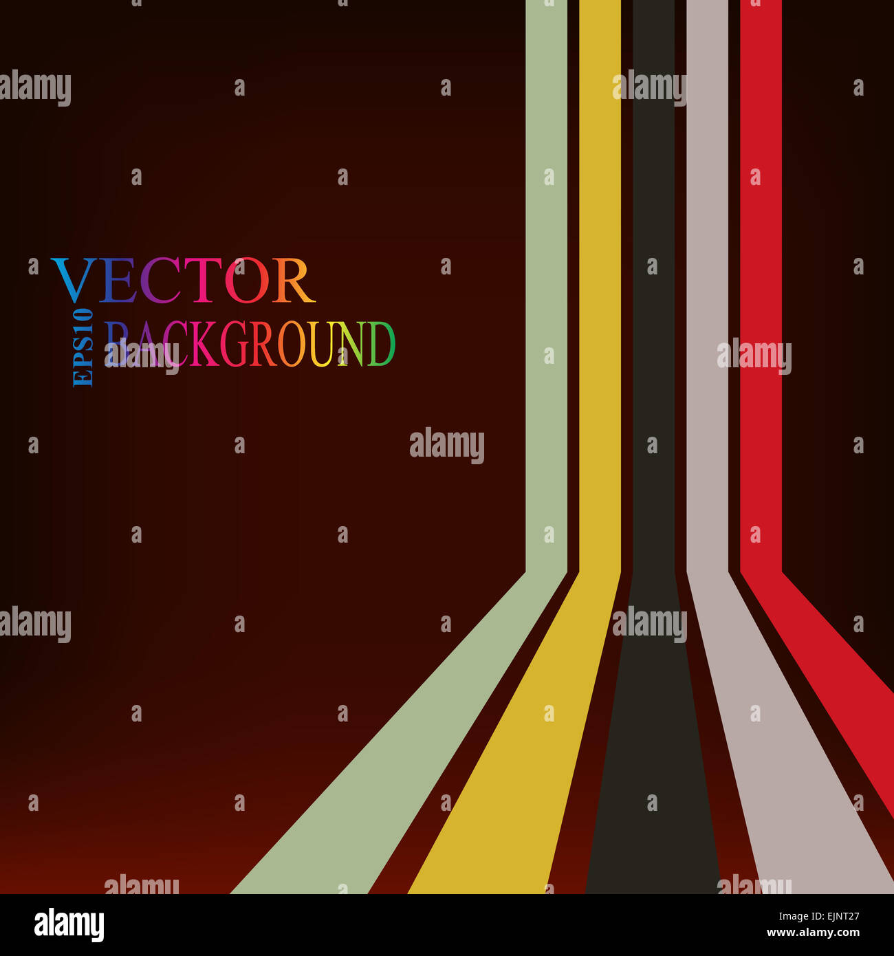 Colorful stripes with 3 d dimensional effect isolated on black Stock ...