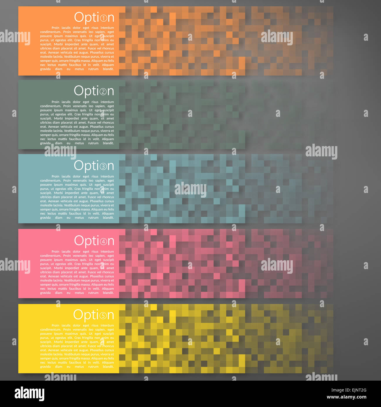 Set of Colorful Pixel Banners Stock Photo - Alamy