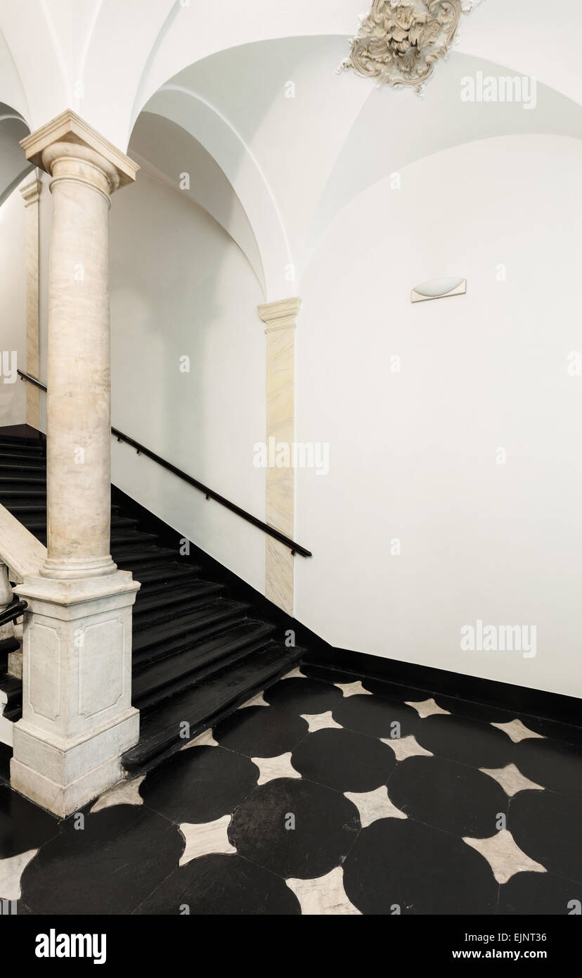ancient staircase of a classic historic building, interior Stock Photo ...