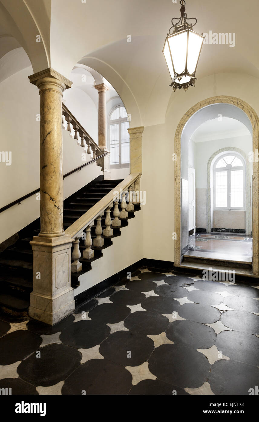 ancient hall of a classic historic building, interior Stock Photo - Alamy