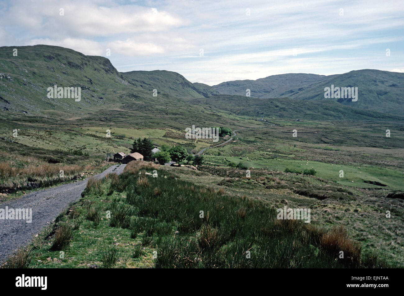 Mountain road in the Blue Stack Mountains, Donegal, Ireland Stock Photo ...