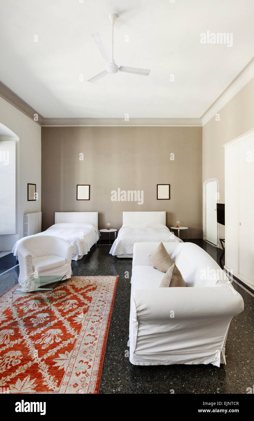beautiful hotel room in old historic building, suite Stock Photo - Alamy