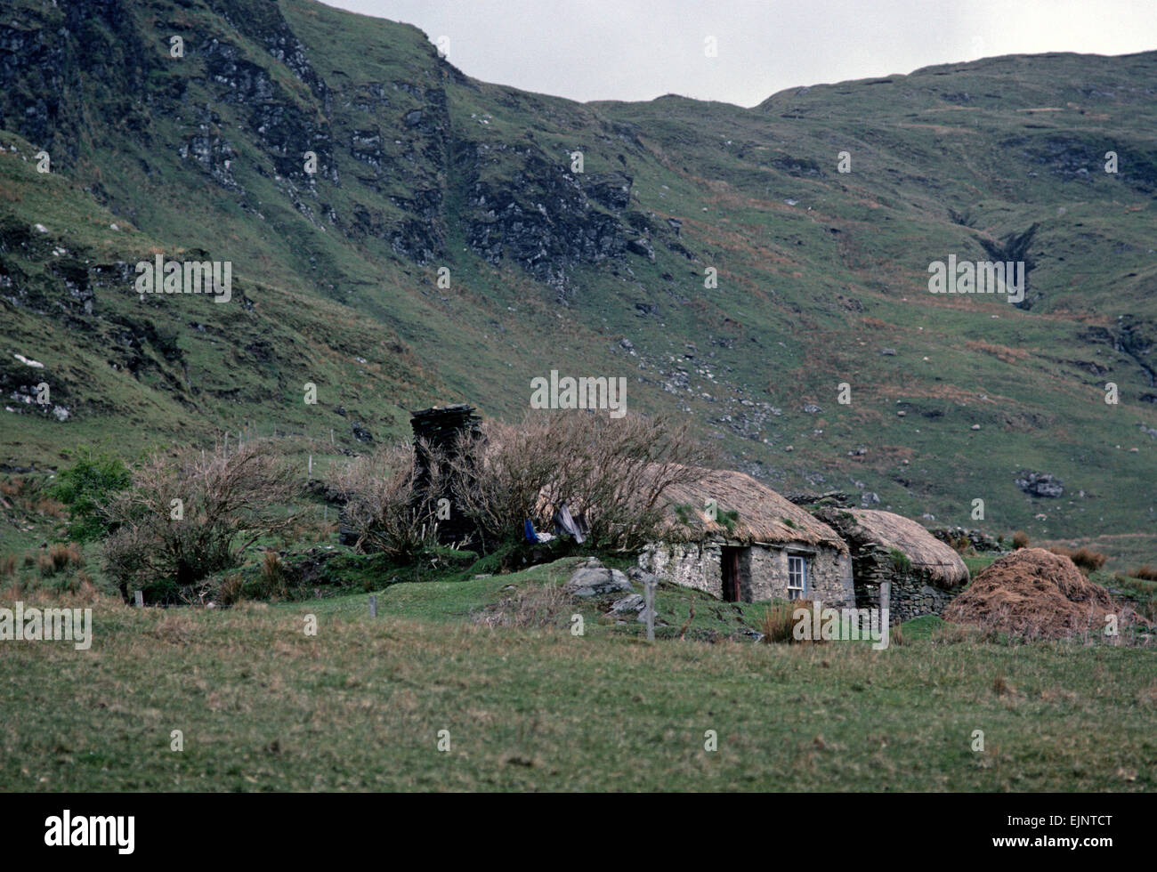 Abandoned farmhouse in the Blue Stack Mountains, Donegal, Ireland Stock ...