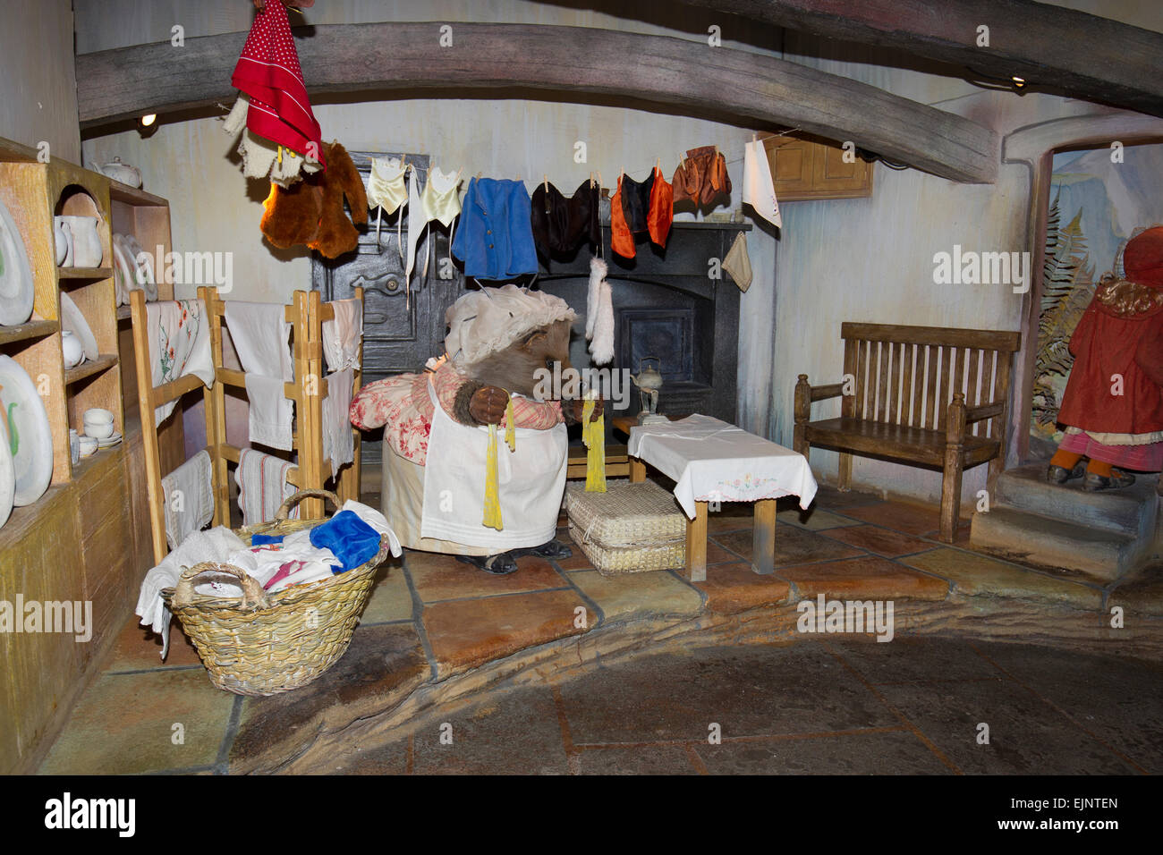 The World of Beatrix Potter attraction Mrs Tiggy-Winkle hedgehog Stock ...