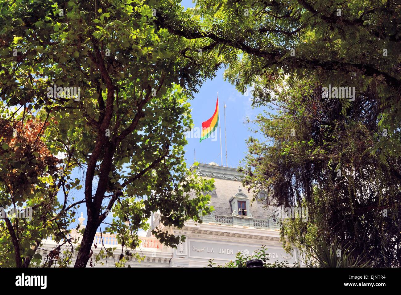 Government building of capital city Sucre, Bolivia Stock Photo - Alamy
