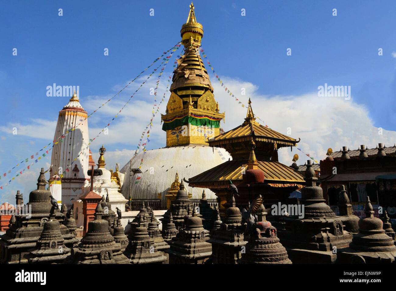 Stupa of swayambunath temple hi-res stock photography and images - Alamy