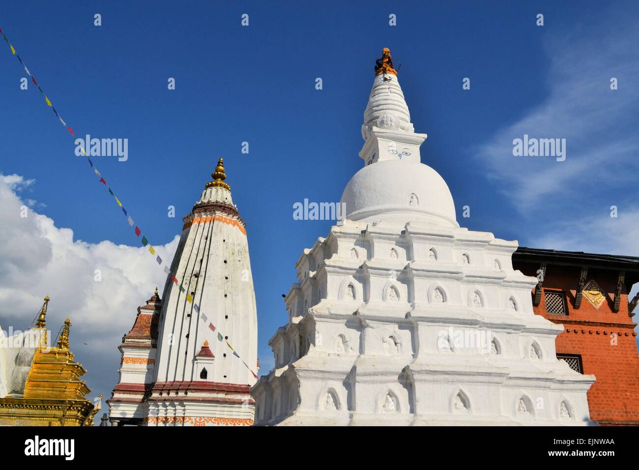 Stupa of swayambunath temple hi-res stock photography and images - Alamy