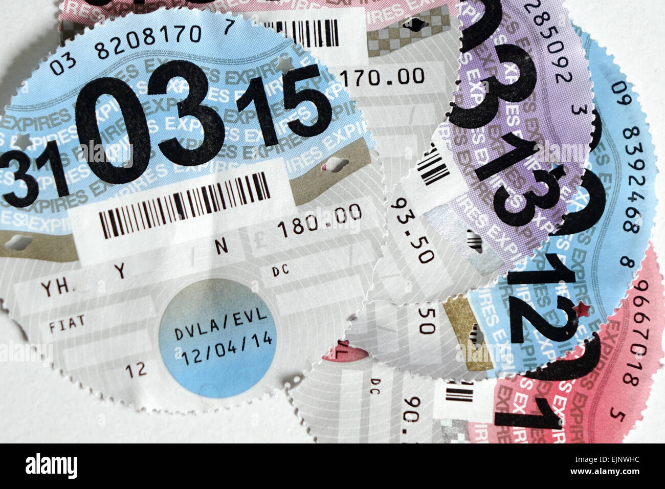 Tax discs which are no longer available, replaced by on line database ...