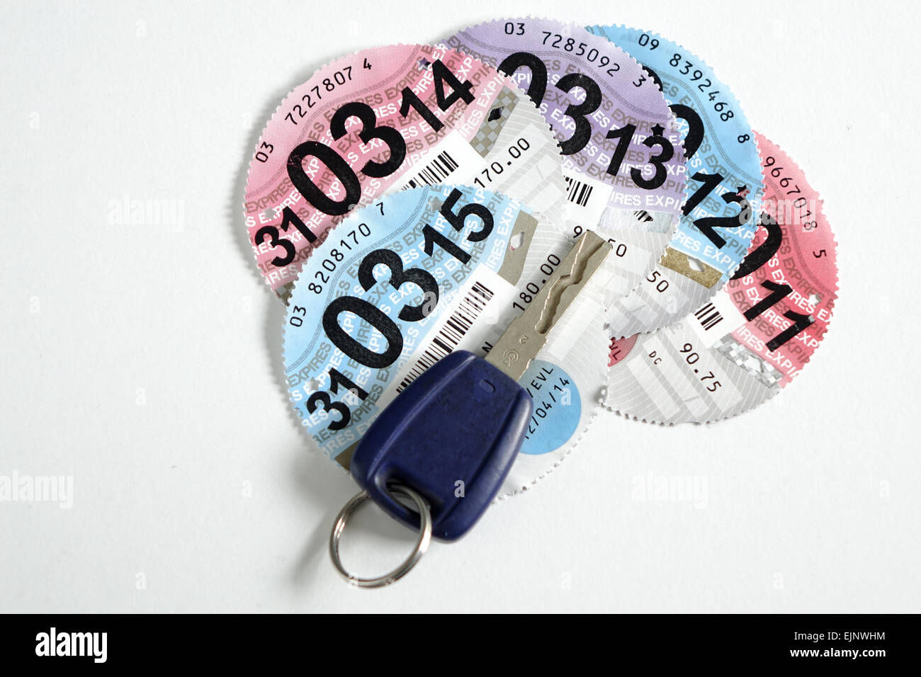 Tax discs which are no longer available, replaced by on line database ...