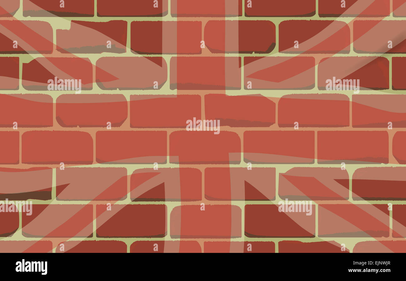The Union Jack on a brick wall Stock Photo - Alamy