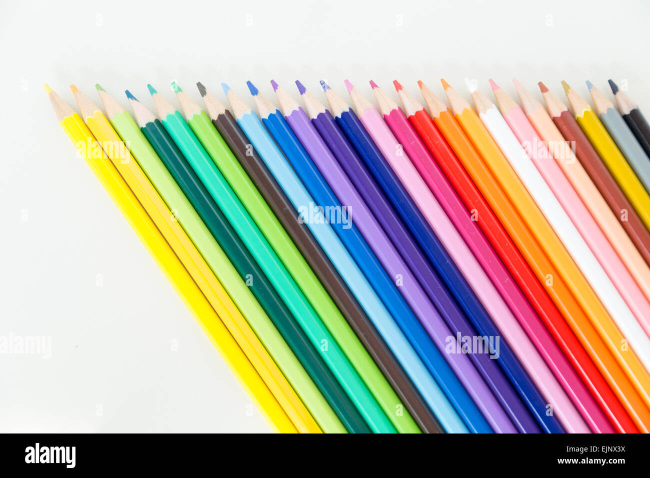 Group pencils on desktop hi-res stock photography and images - Alamy