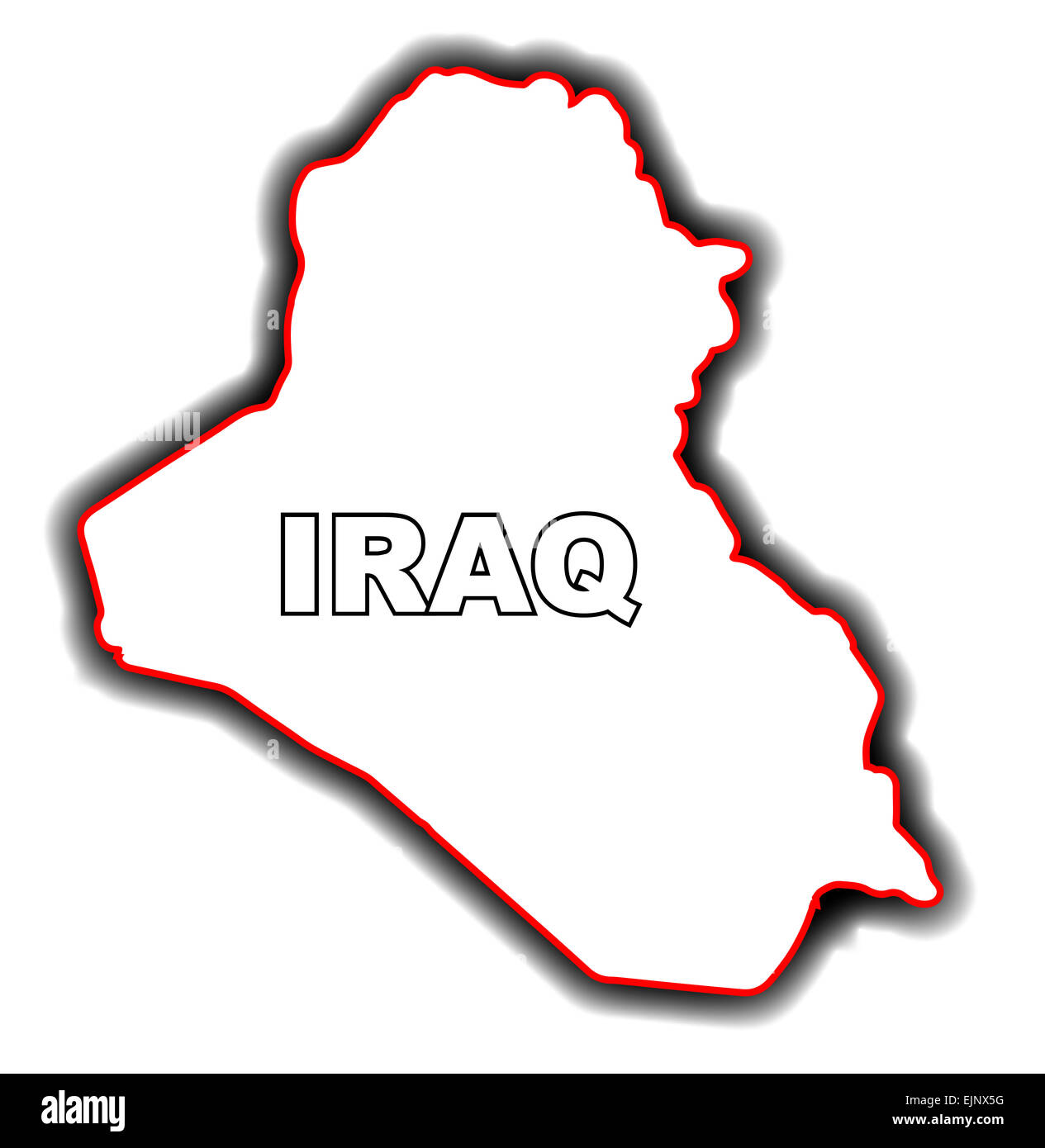 Iraq outline hi-res stock photography and images - Alamy