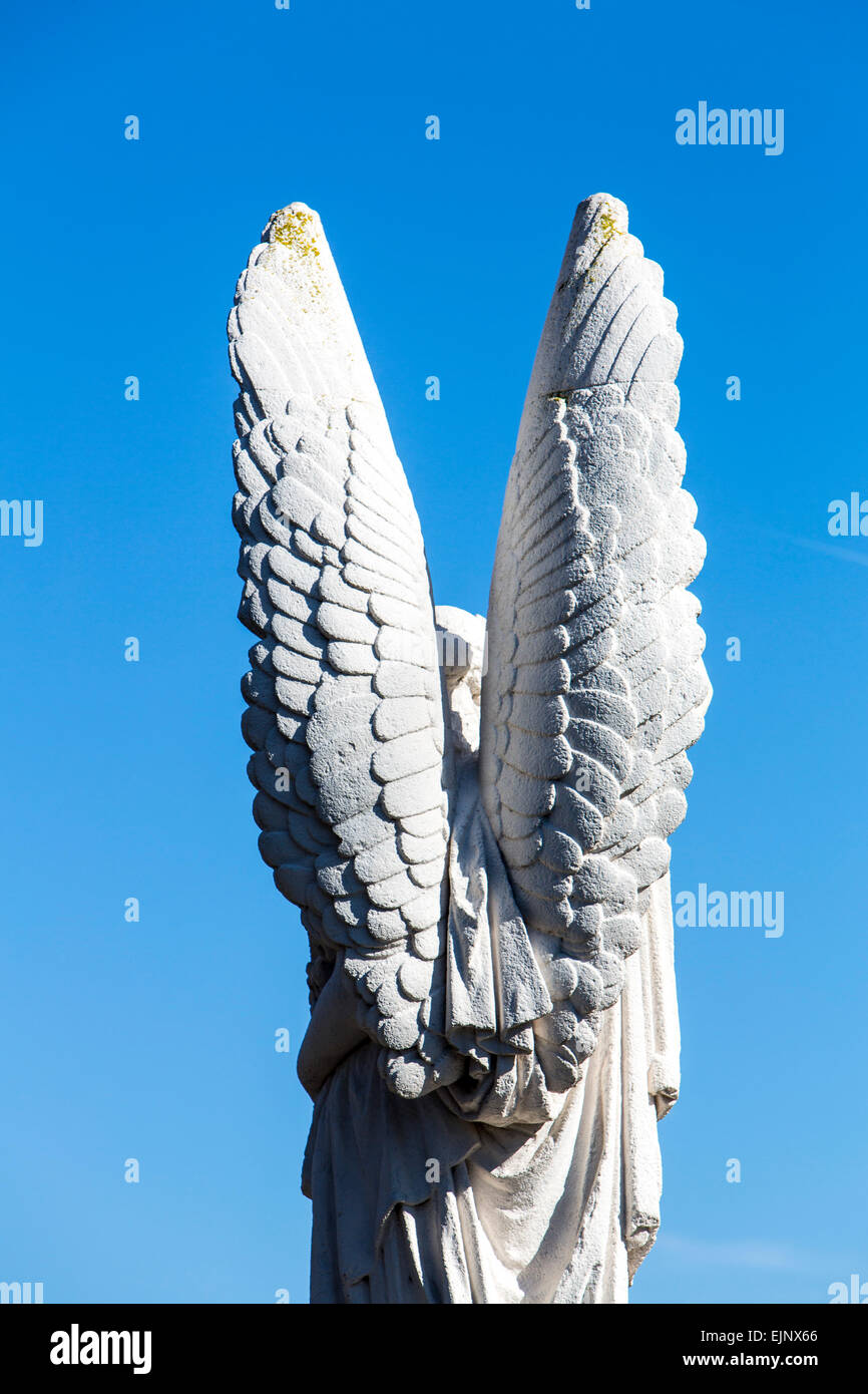 Statue of an angel, wings Stock Photo - Alamy