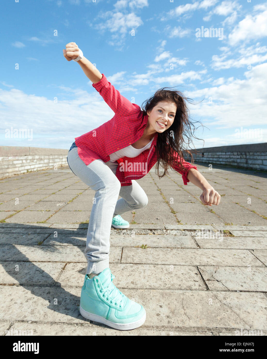beautiful dancing girl in movement Stock Photo - Alamy