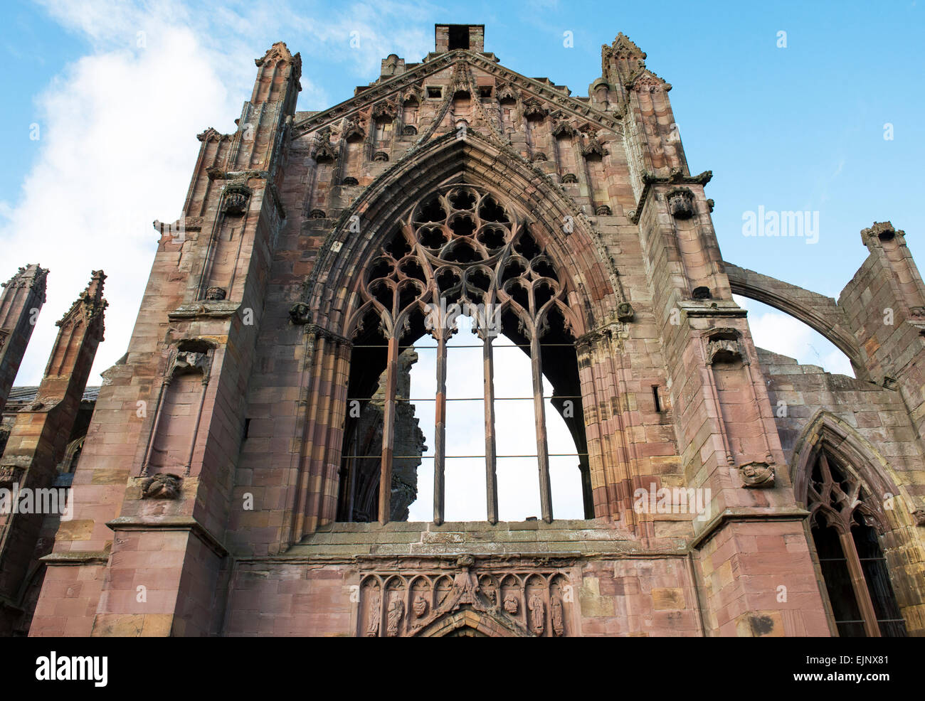 St Marys Abbey, Melrose, Roxburghshire, Scottish Borders, Scotland ...