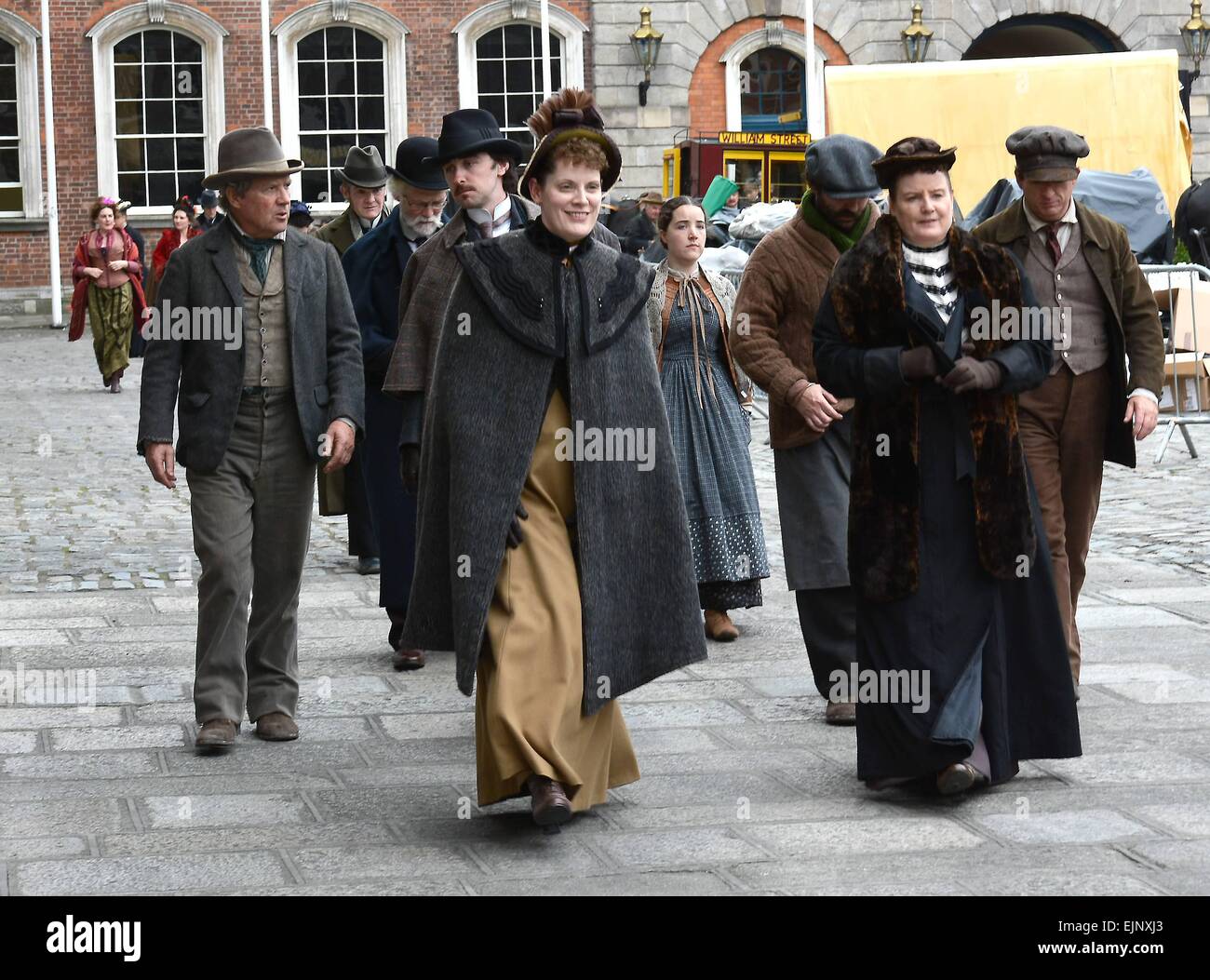 American actor Reeve Carney seen in character as Dorian Gray on the set ...