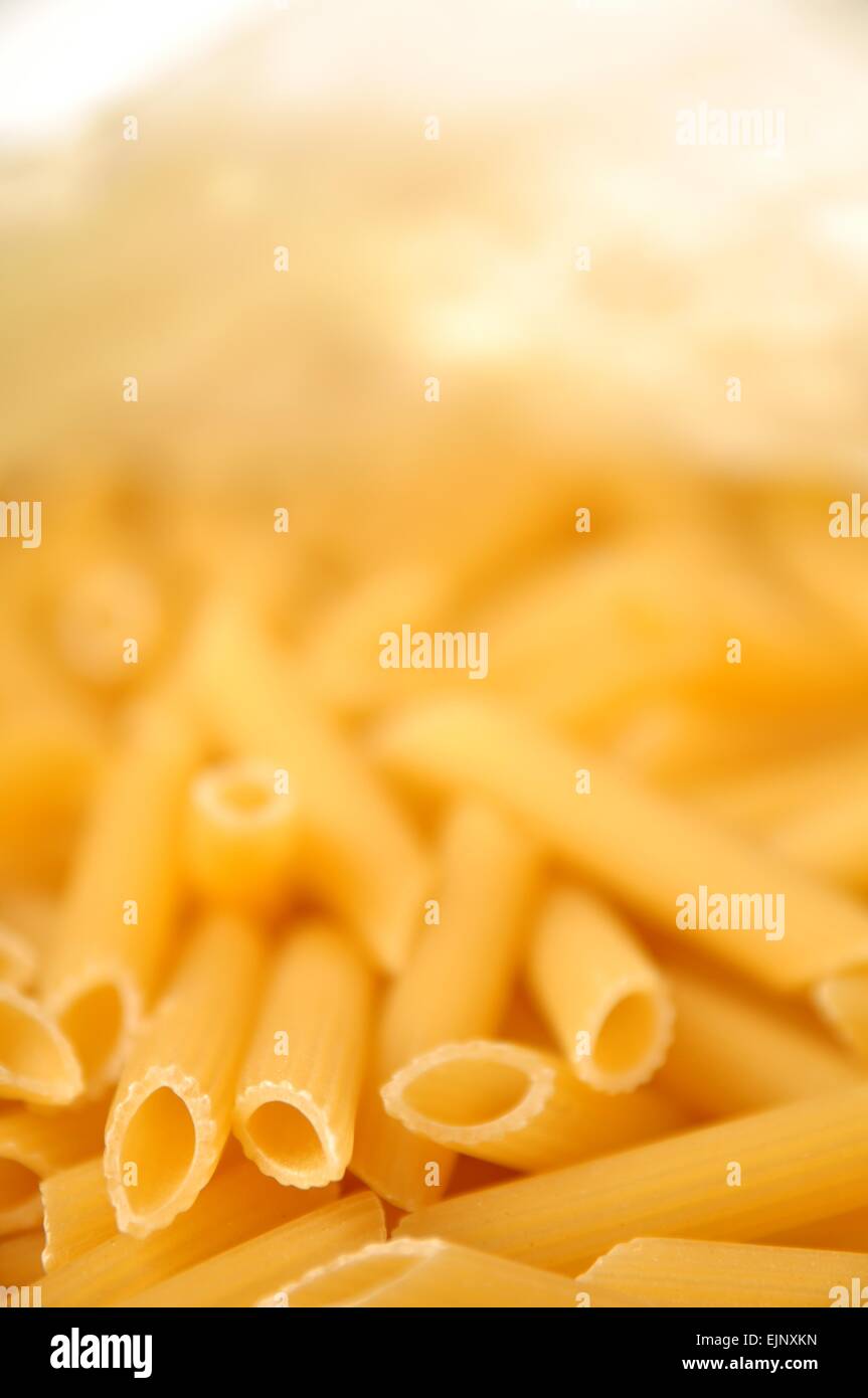 closeup dried italian pasta (penne Stock Photo - Alamy