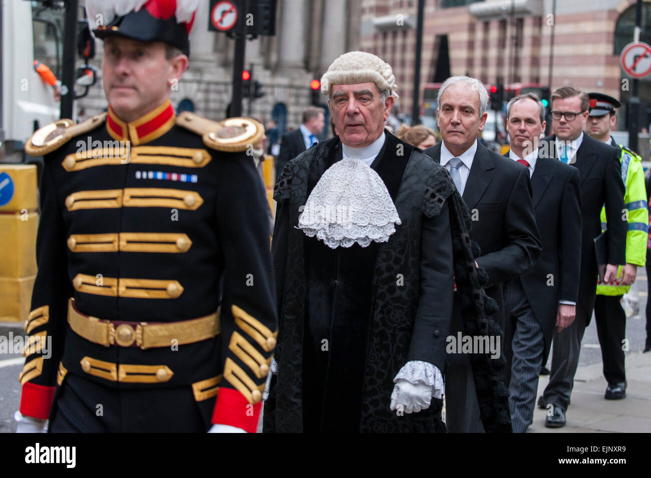 London, UK. 30th March 2015. The arrival of the Common Crier. Following ...