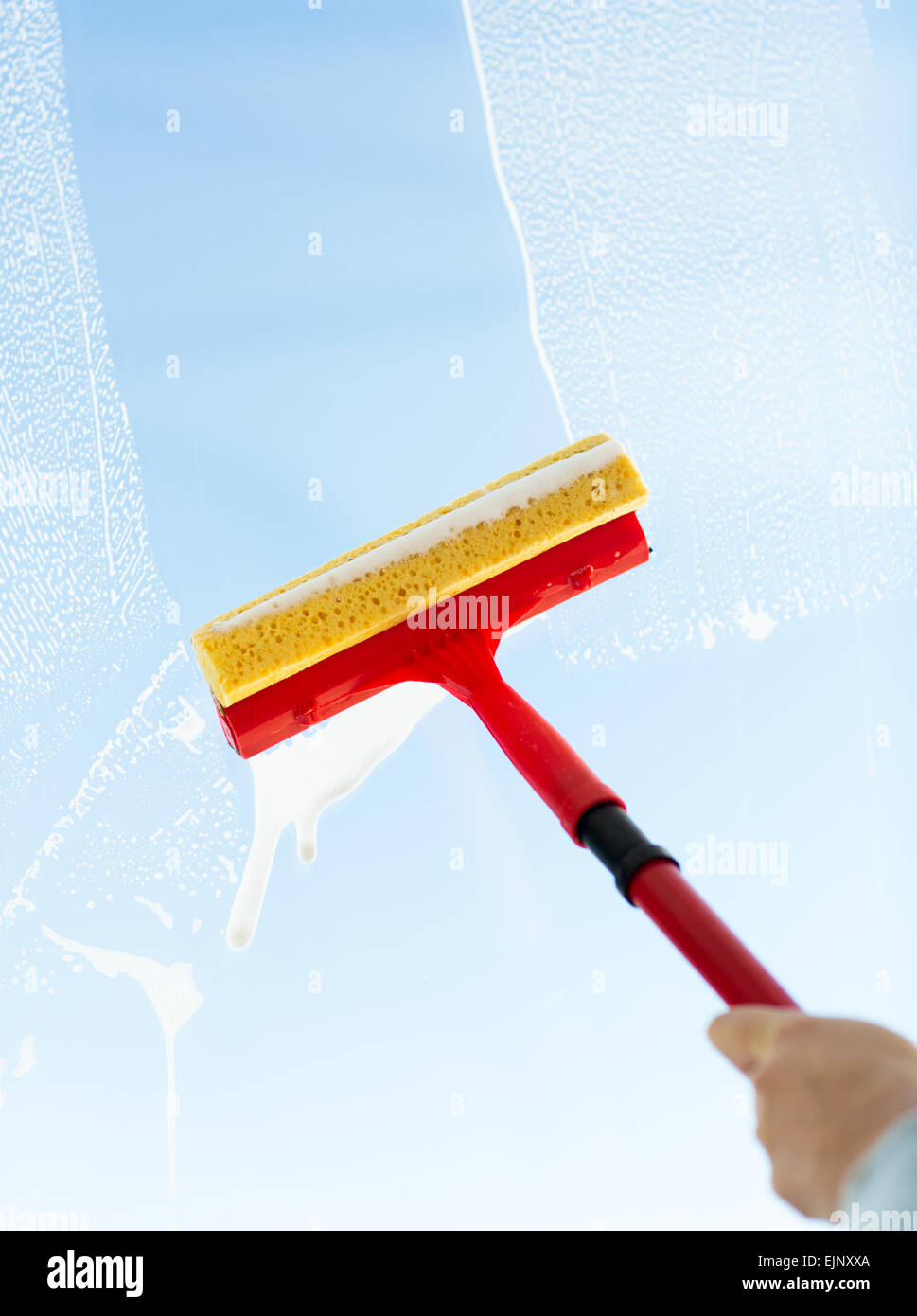 Window washing professional cleaning close hi-res stock photography and ...