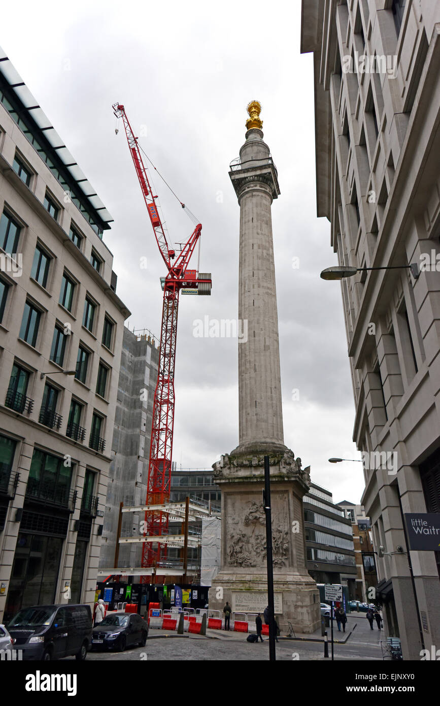 The Monument. Fish Street Hill, London, England, United Kingdom, Europe ...