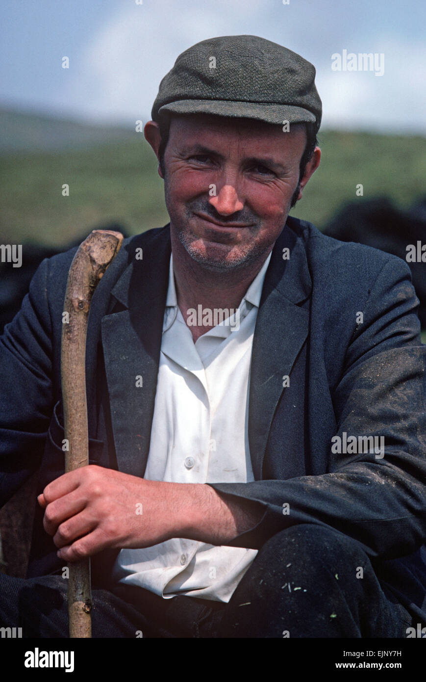 Blue Stack Mountains farmer, Donegal, Ireland Stock Photo - Alamy