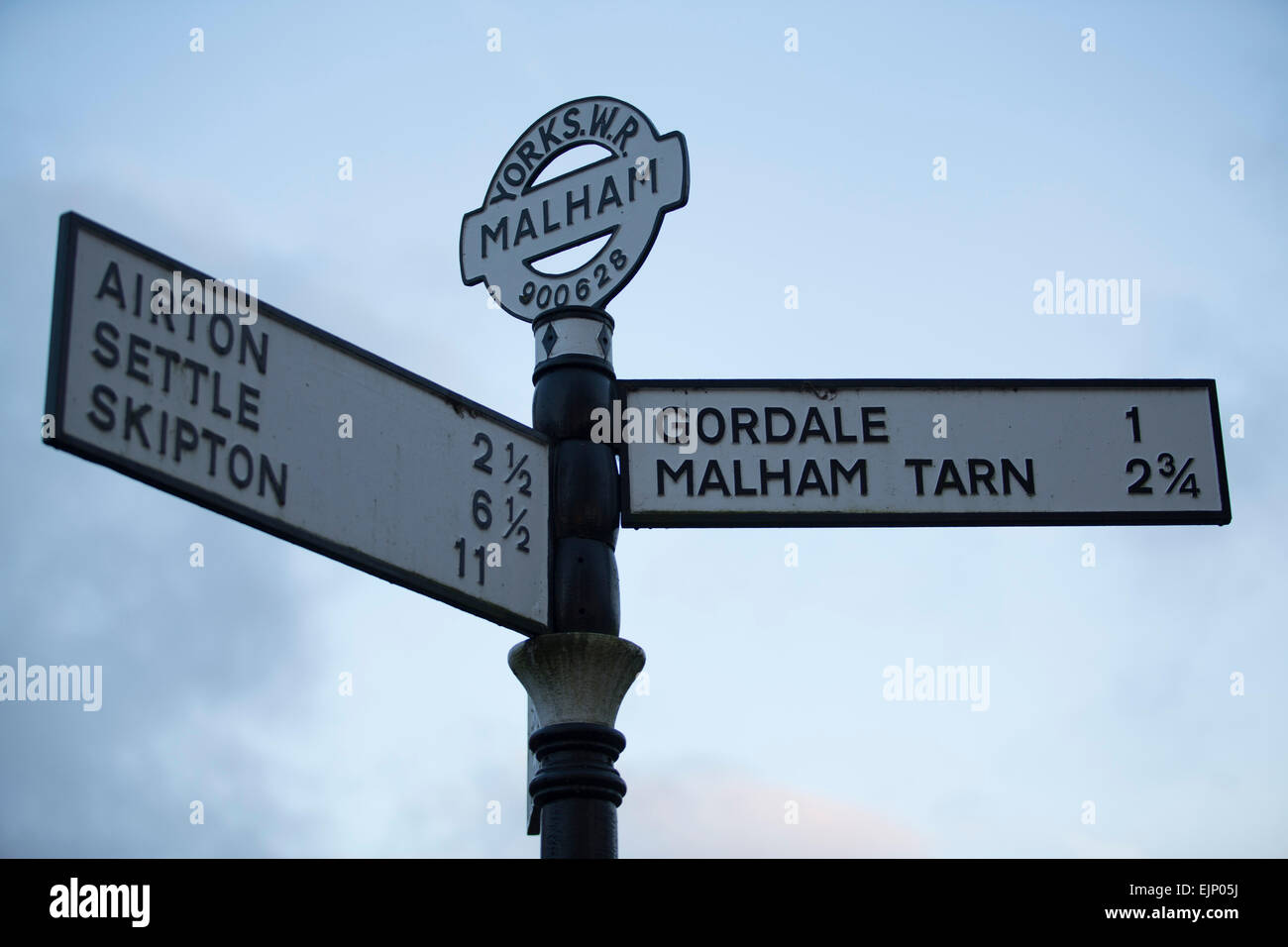 Malham road sign hi-res stock photography and images - Alamy