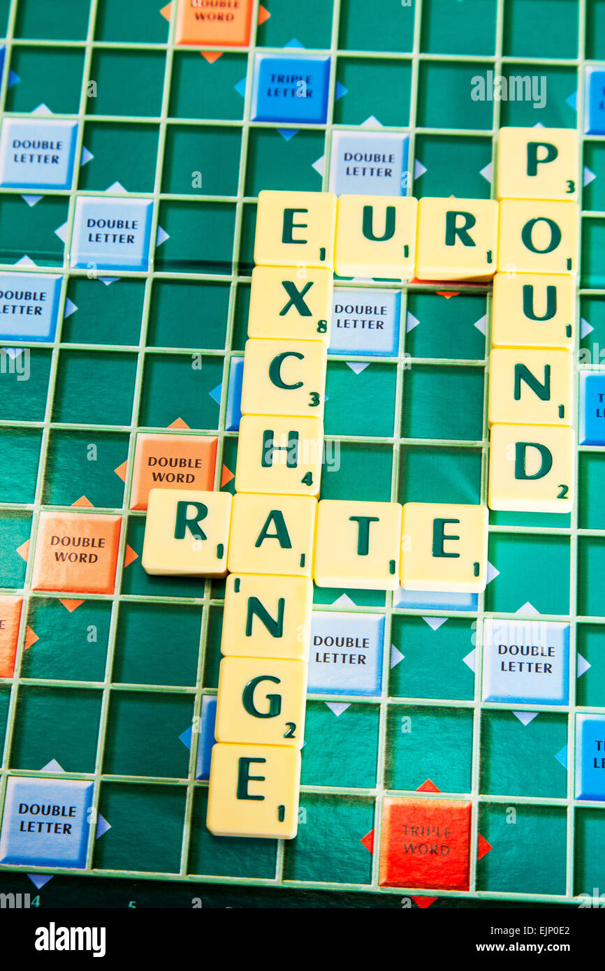 pound euro exchange rate money change broker holiday cash words using ...