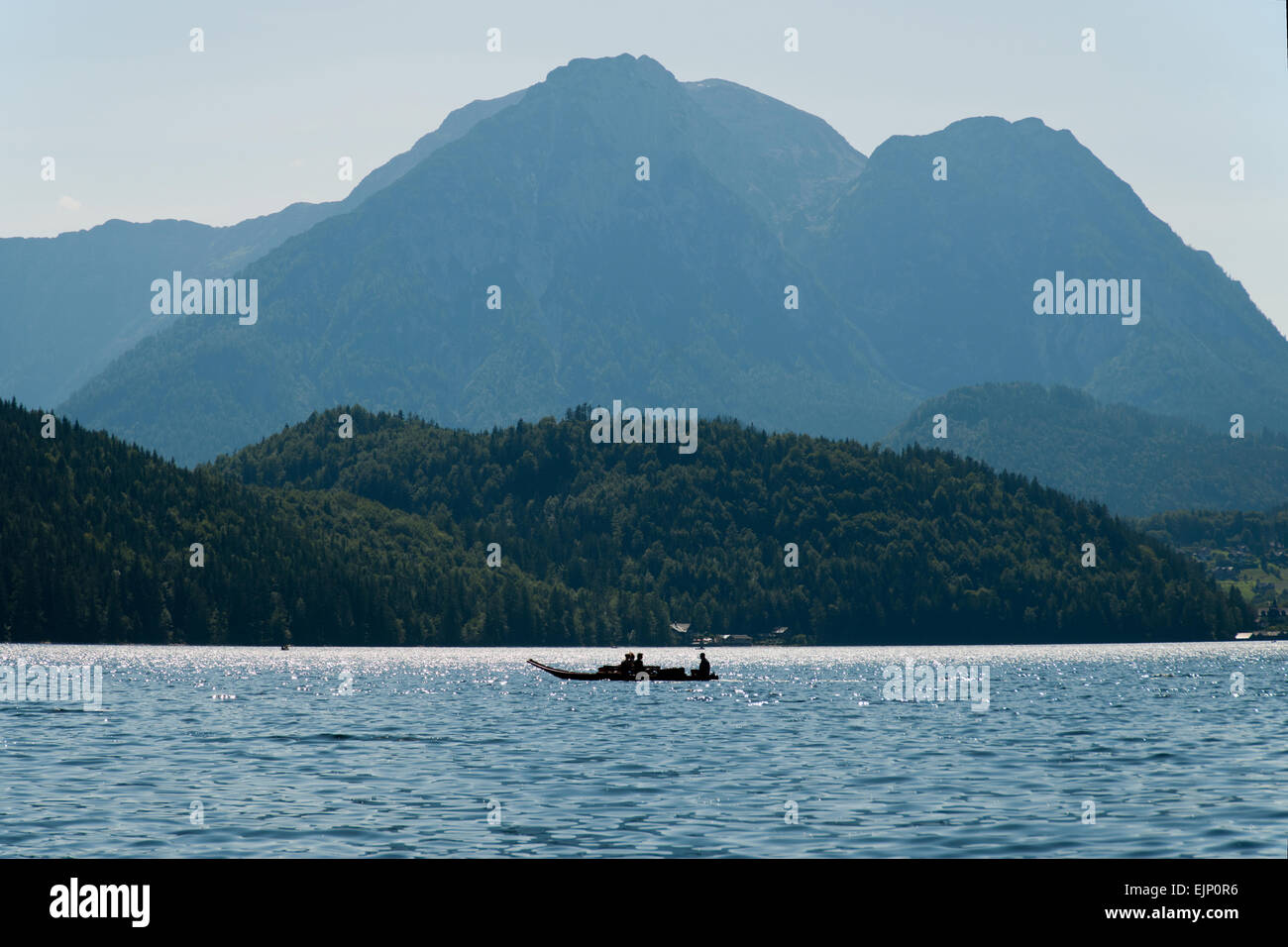 Altaussee mit Plätte und Sarstein, Altaussee, Salzkammergut, Styria ...