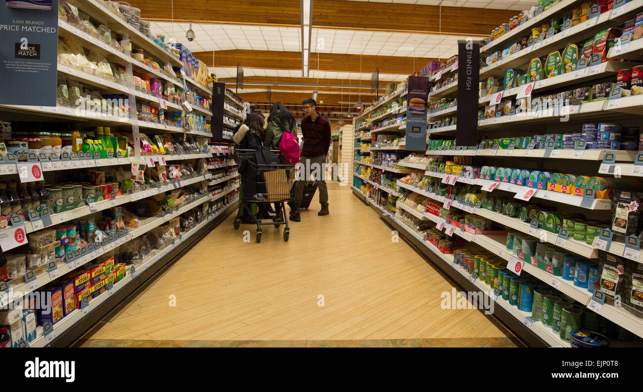 shelves, shopping, supermarket aisle Stock Photo - Alamy