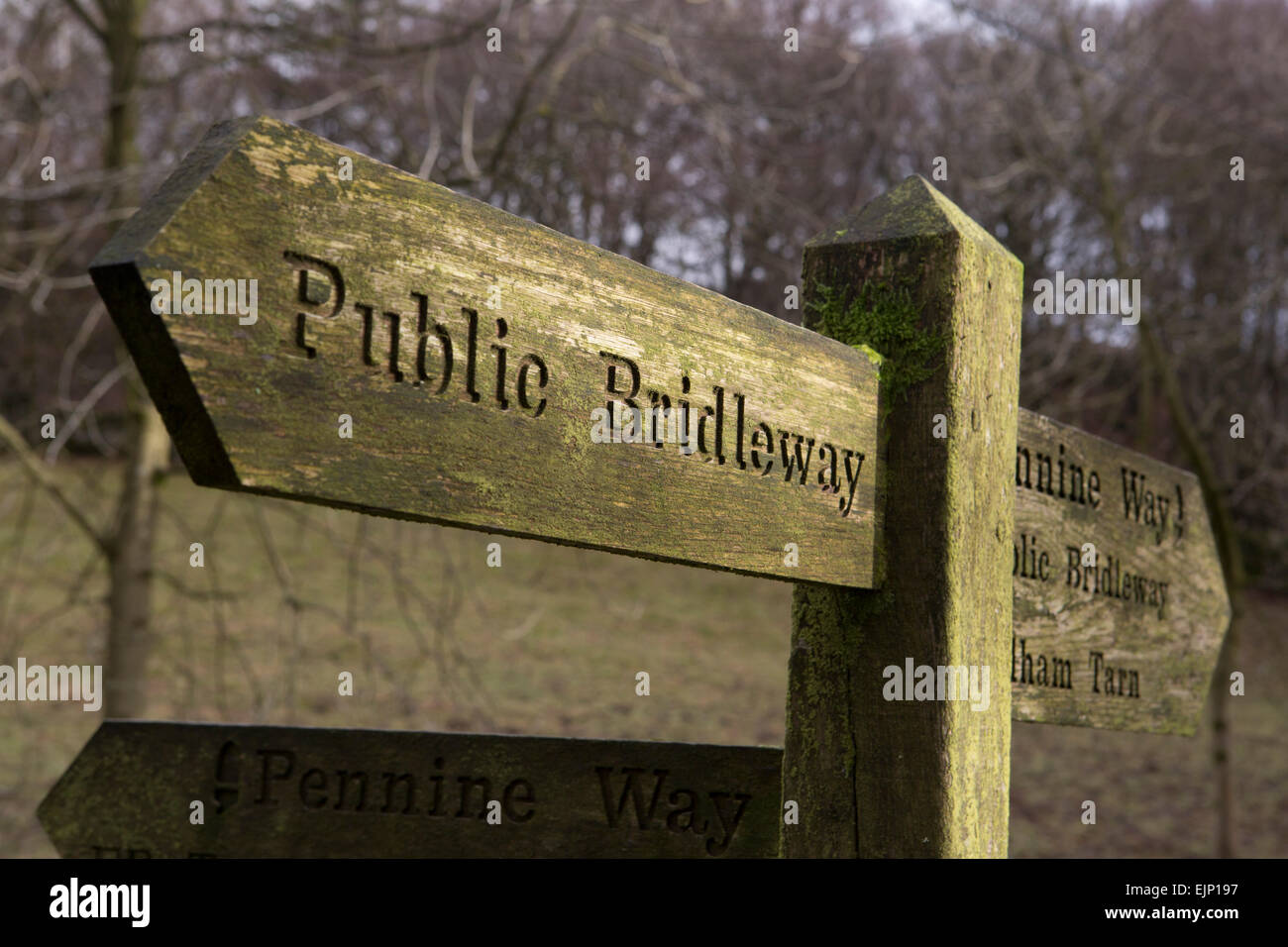 Pennine Way signs in the Yorkshire Dales Stock Photo - Alamy