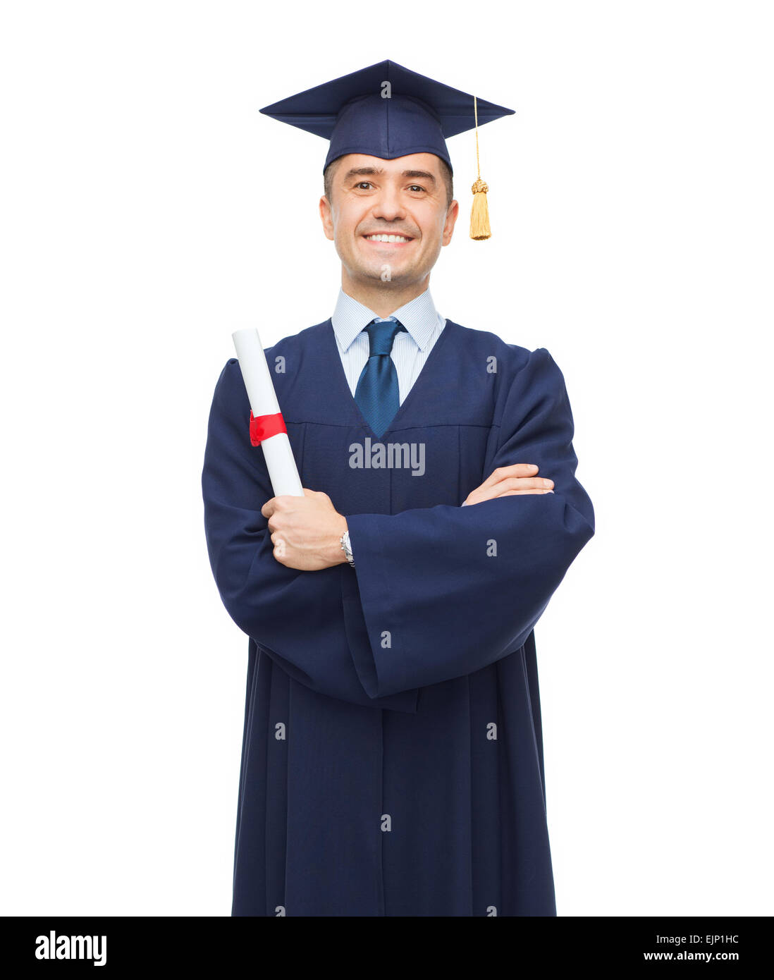 Phd student with cap and gown hi-res stock photography and images - Alamy
