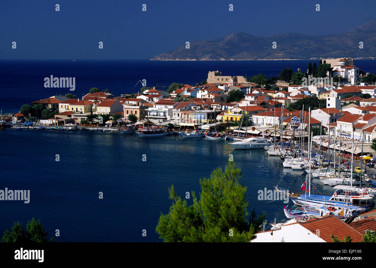Greece, Northeastern Aegean Islands, Samos island, Pythagorion, port ...