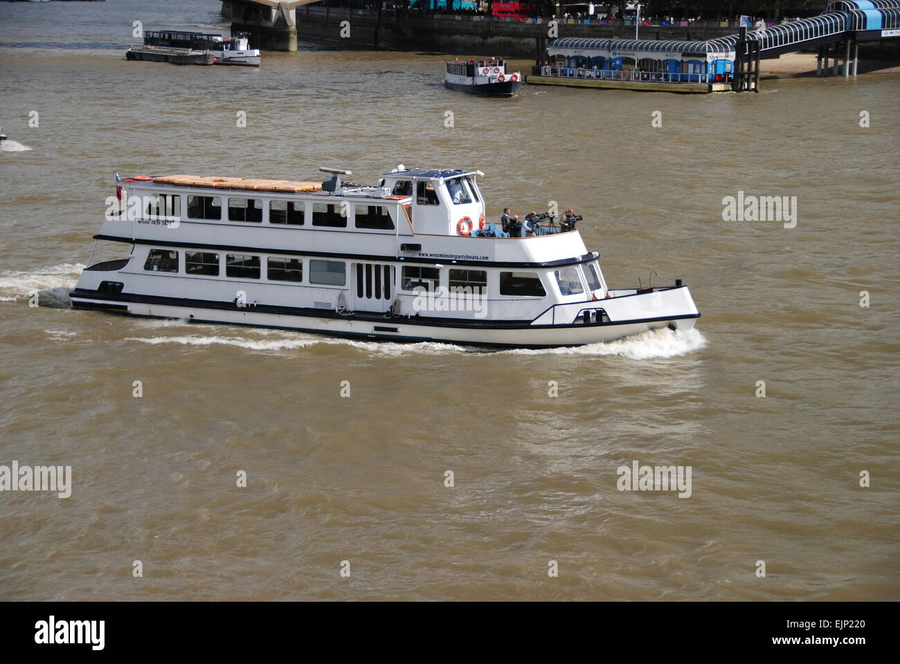 White cruiser on river hi-res stock photography and images - Alamy