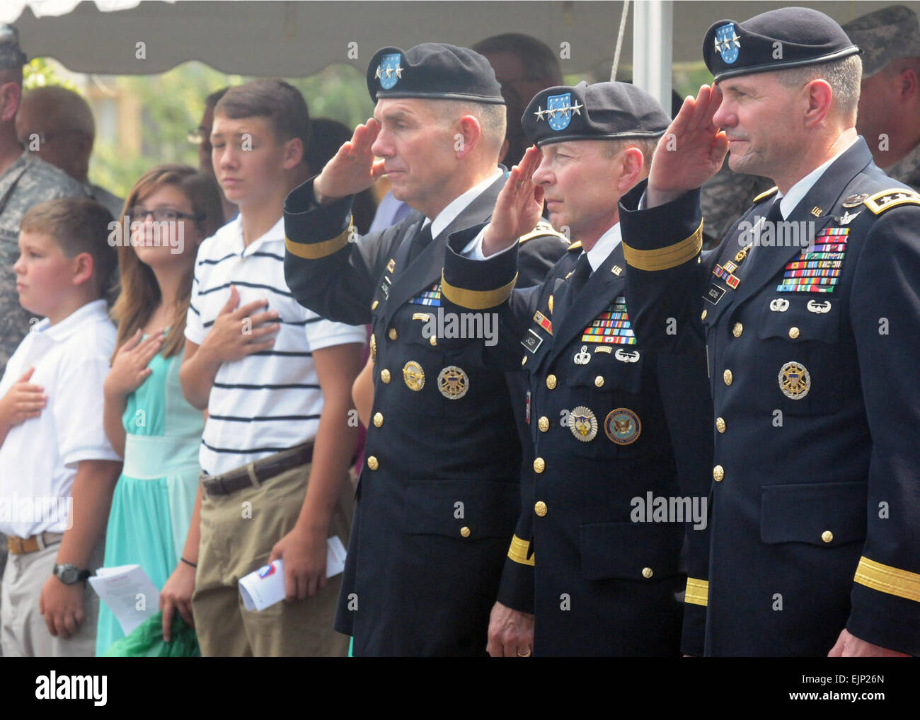 Lt. Gen. William Caldwell IV left, Gen. Charles Jacoby Jr., and Lt. Gen ...