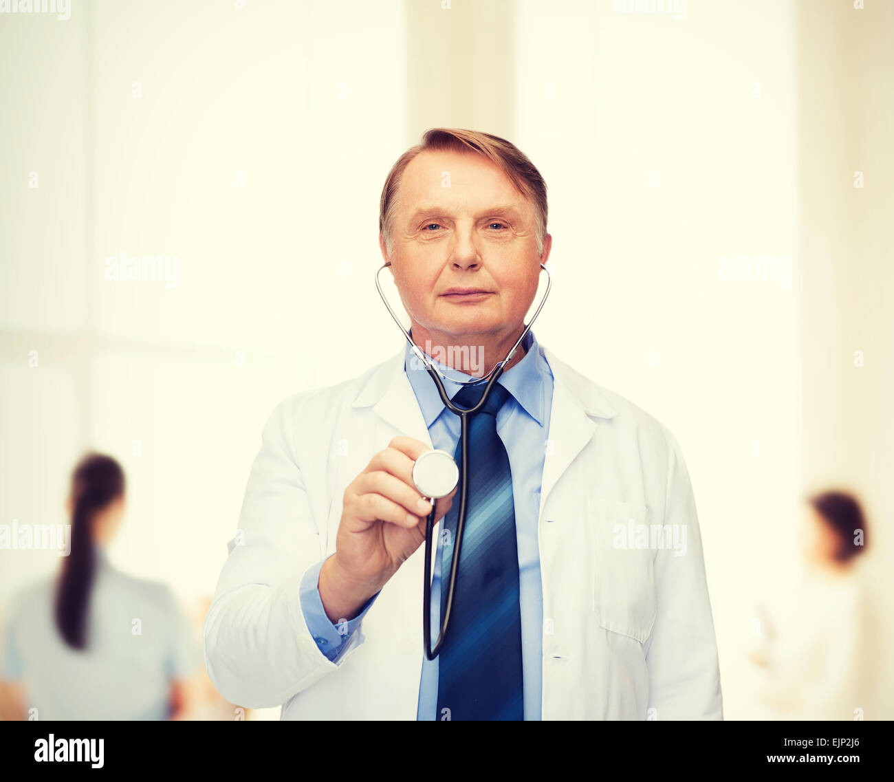 smiling doctor or professor with stethoscope Stock Photo - Alamy
