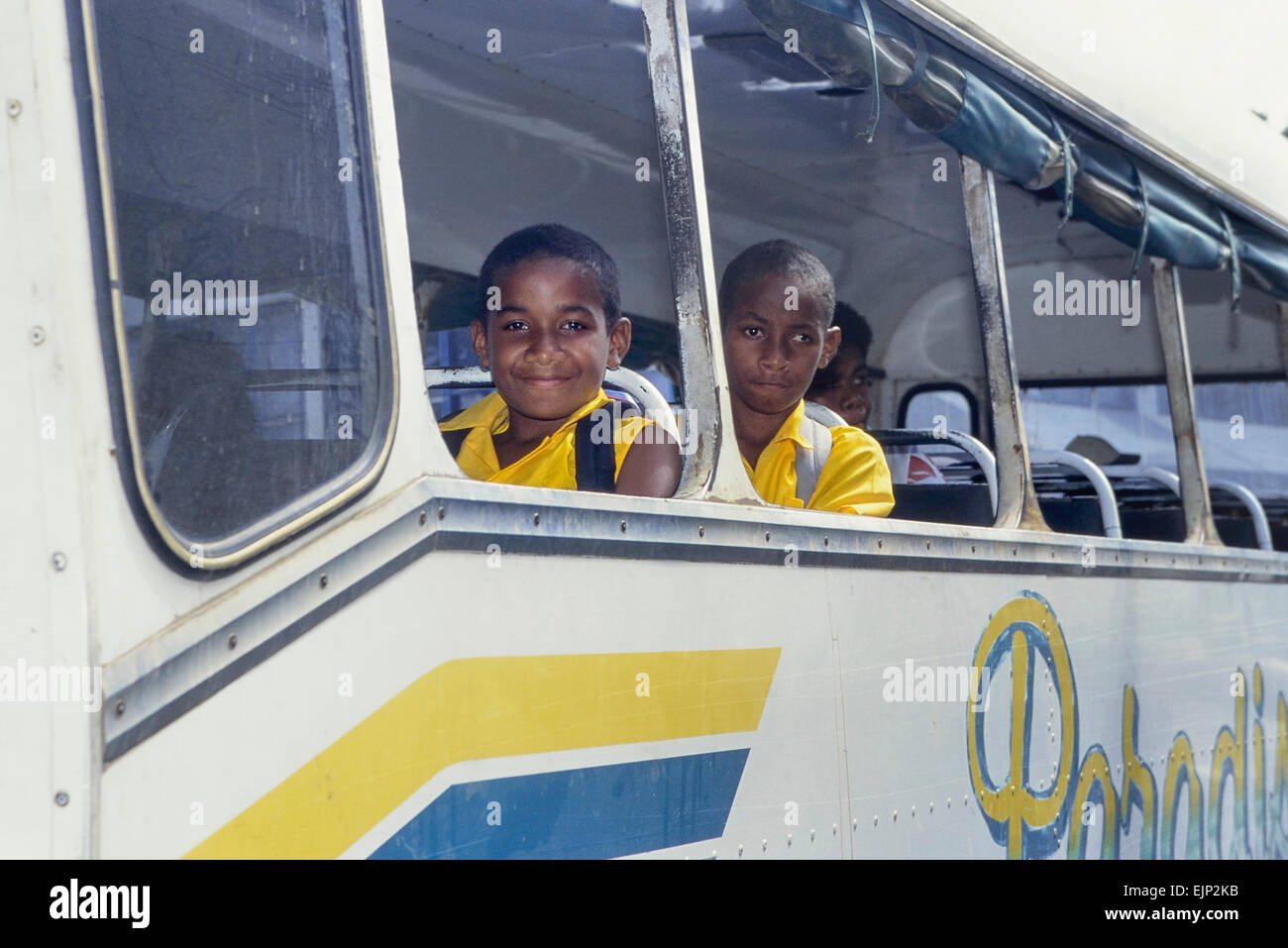 Boys school bus hi-res stock photography and images - Alamy