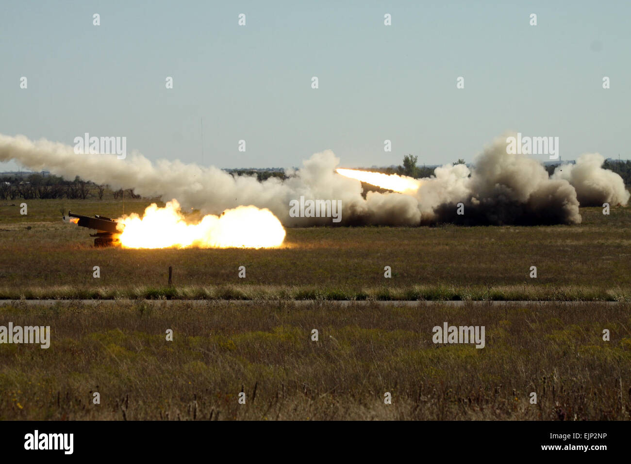 Three Singaporean Armed Forces High Mobility Artillery Rocket System ...