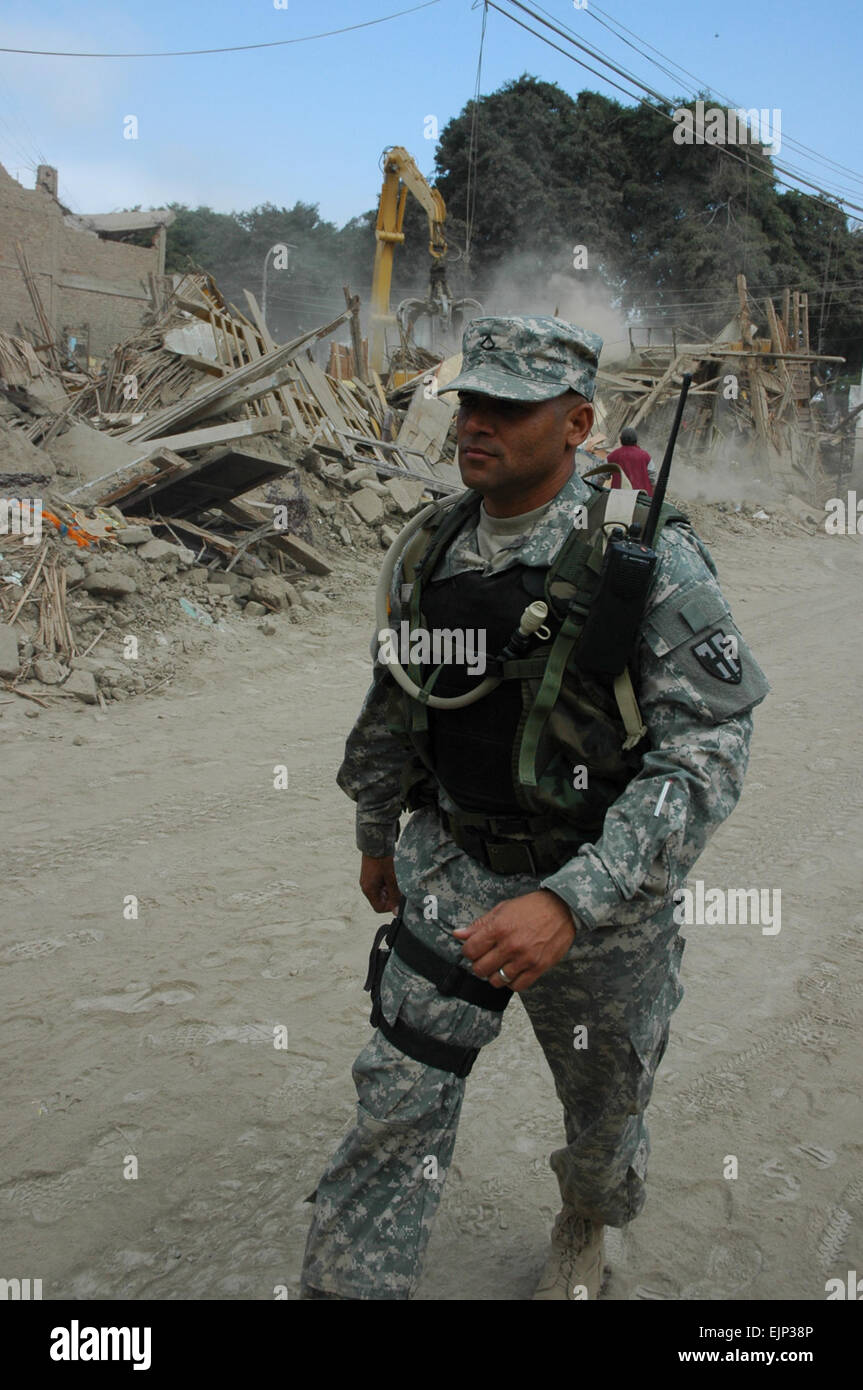Pfc. David Torres, a Joint Task Force Bravo member, participates in the ...