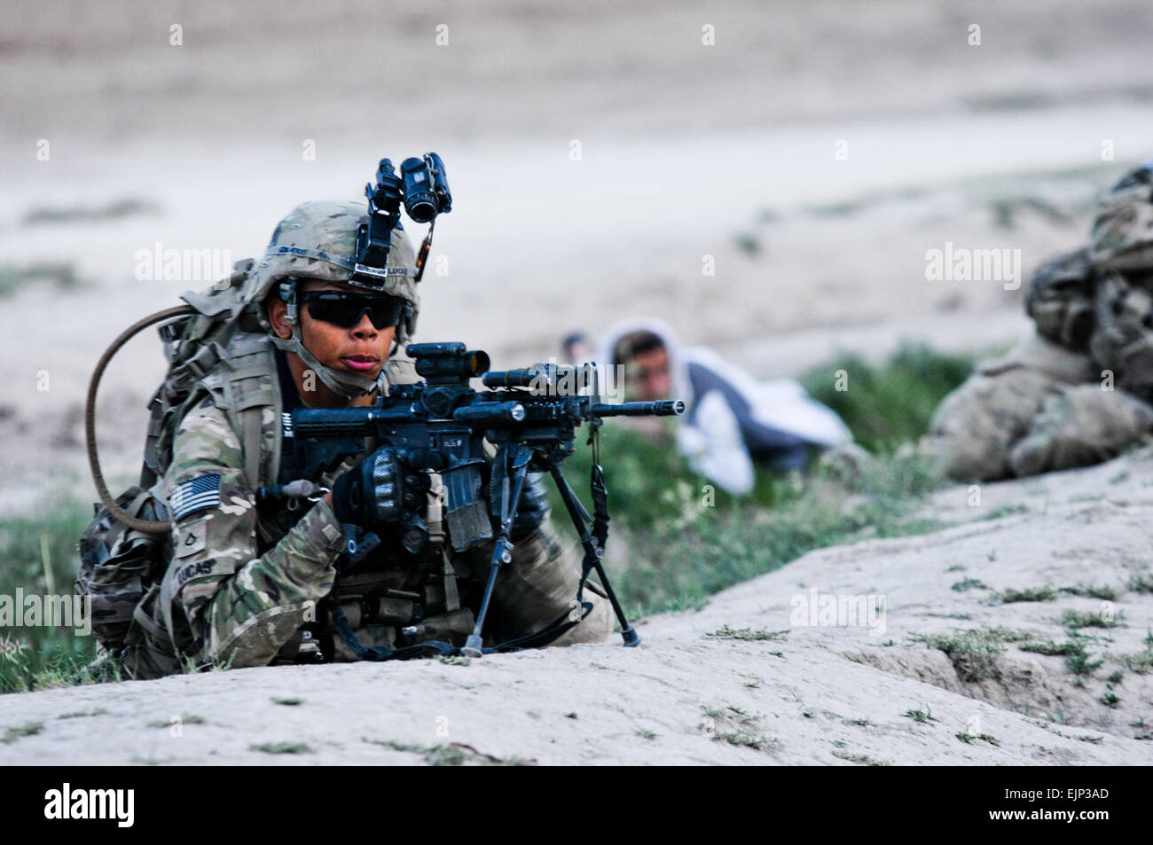 U.S. Army Pfc. LeMont Lucas, a paratrooper with 3rd Platoon, Dog ...