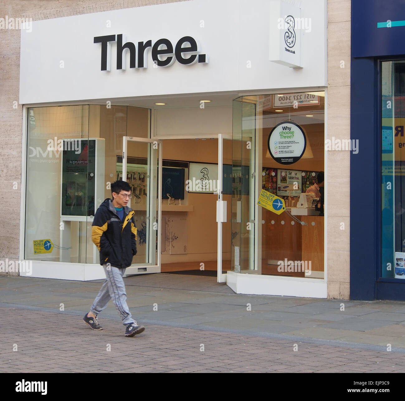 High Street shop selling mobile phones on the Three network in Bolton ...