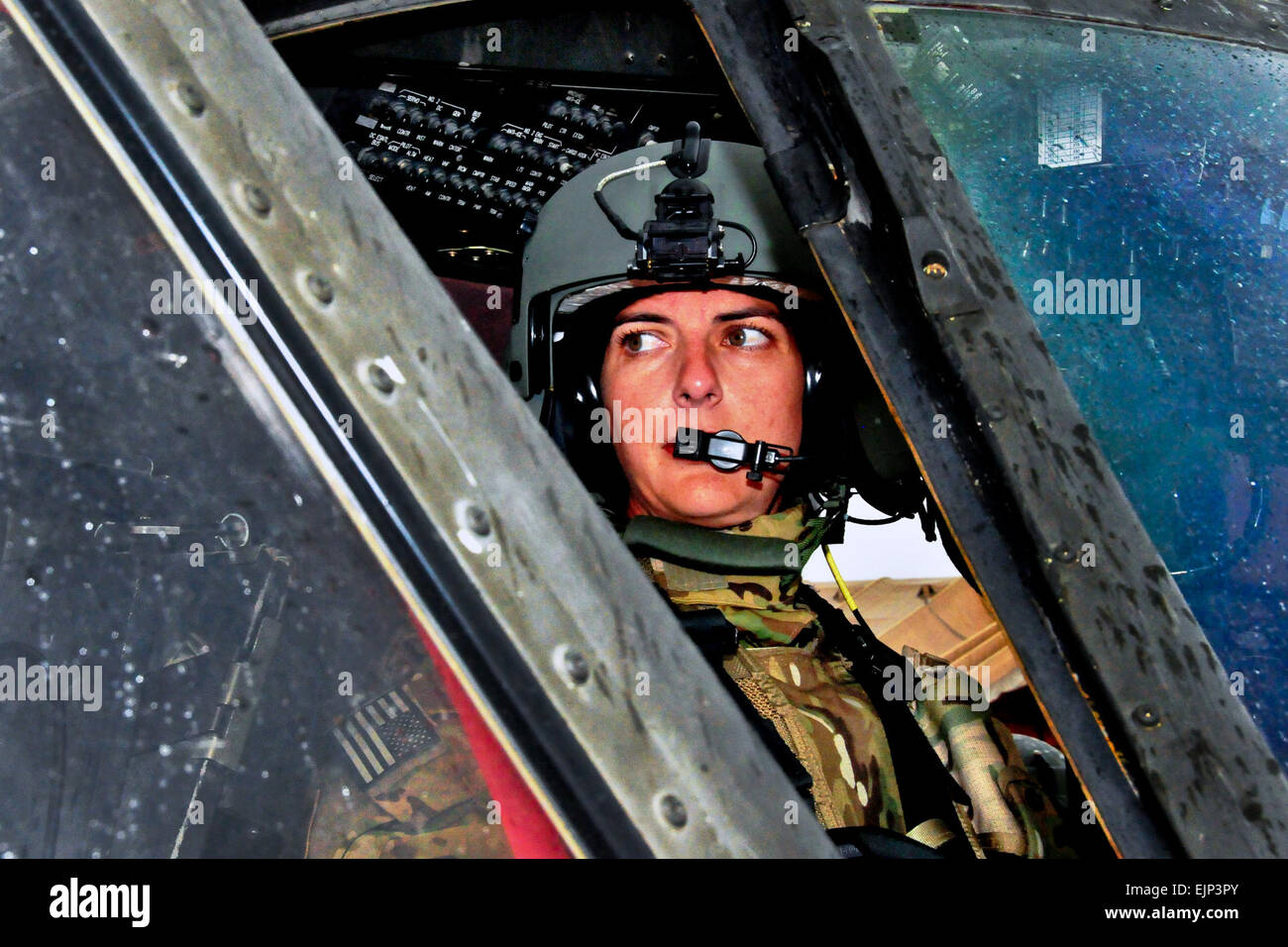 U.S. Army Chief Warrant Officer 2 Bethany Bump conducts her pre-flight ...