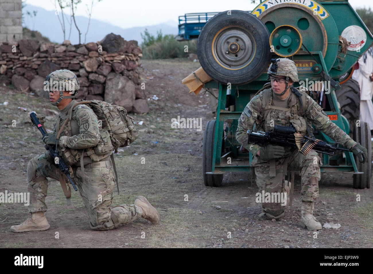 U.S. Army Pfc. Jonathan Nunez left and U.S. Army Pfc. Joseph Berry ...